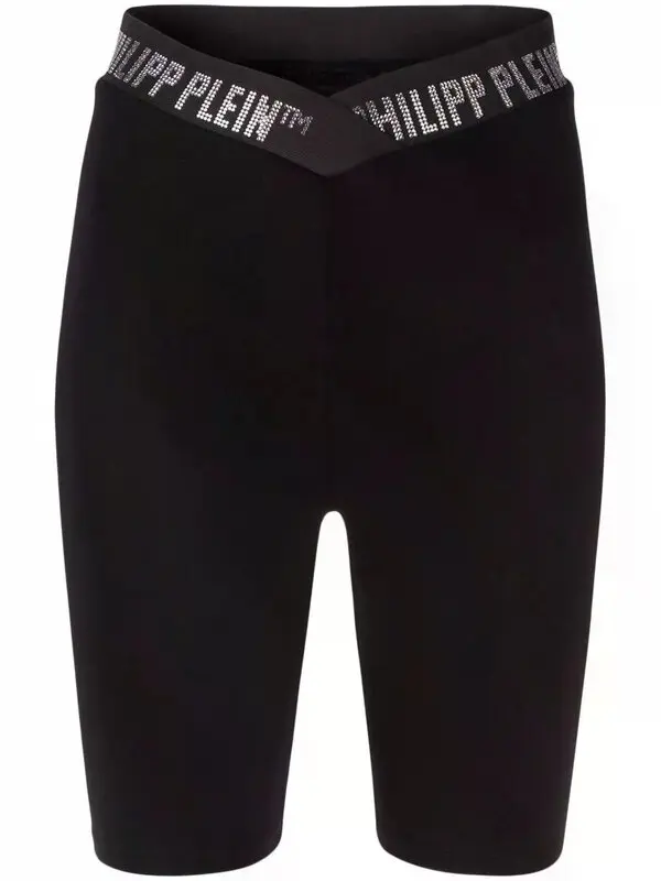 Philipp Plein Stones Super High Waist Shorts - Black
