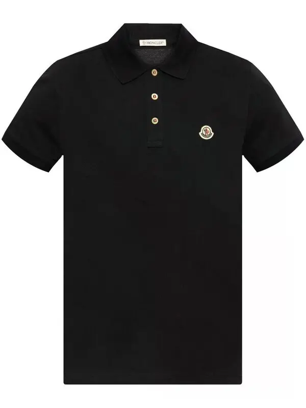 Moncler Appliqué Logo Polo Shirt - Blue