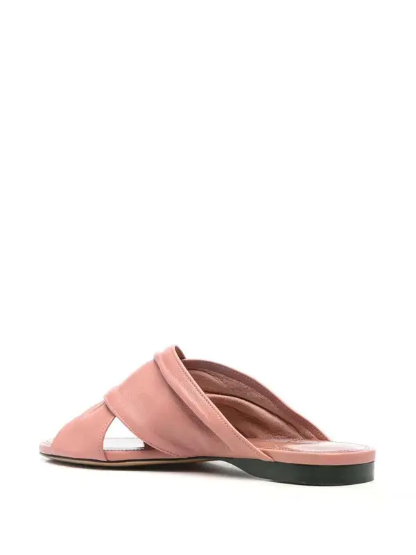 Paris Texas Leather Slides - Pink