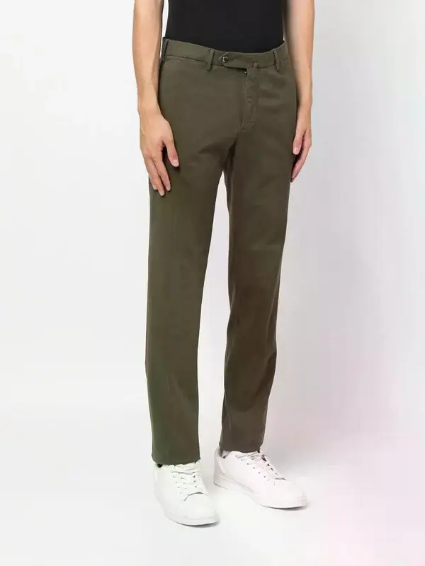 PT TORINO Mid-rise Straight-leg Trousers - Green