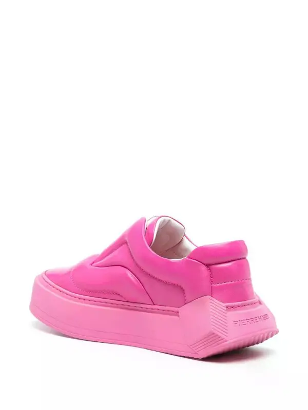 Pierre Hardy Skate Cubix Padded Leather Sneakers - Pink
