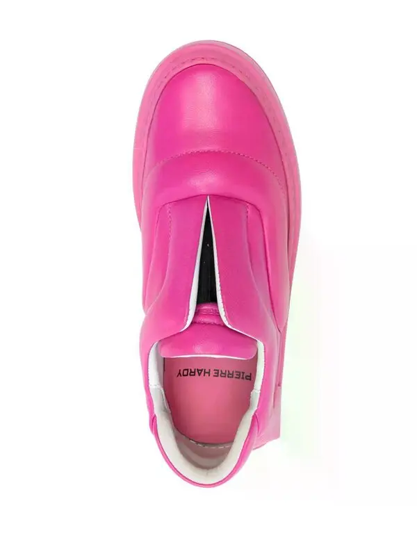 Pierre Hardy Skate Cubix Padded Leather Sneakers - Pink