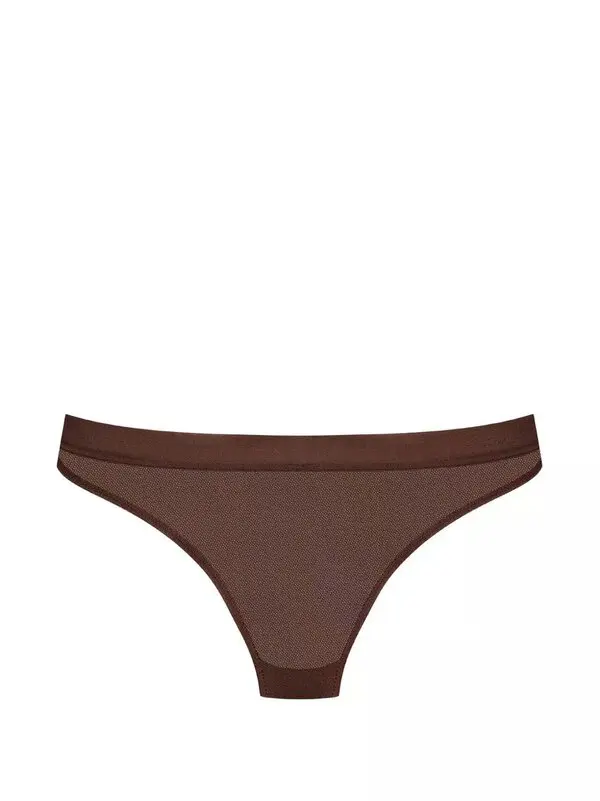 MAISON CLOSE Corps À Corps Mesh Briefs - Brown
