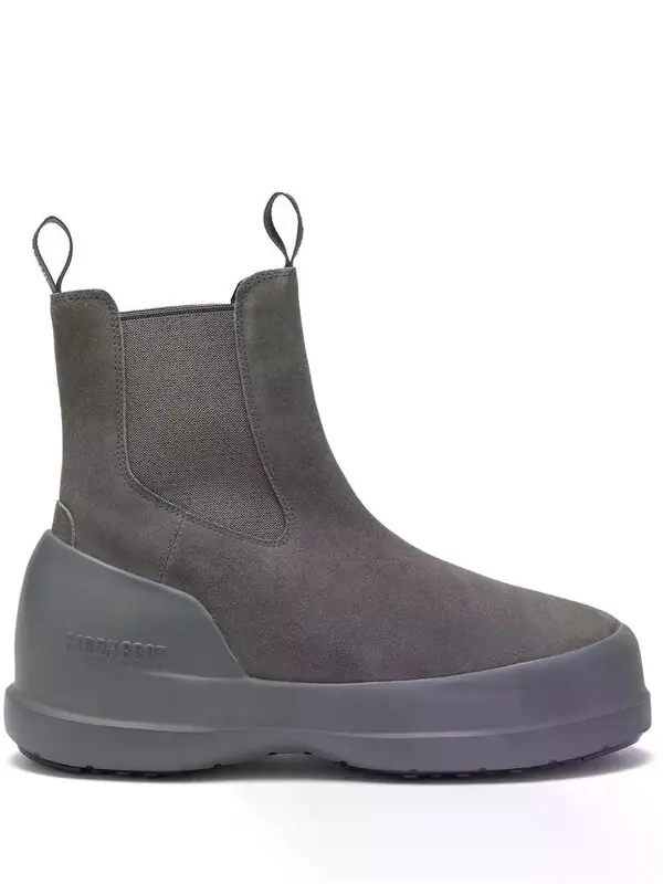 Moon Boot Luna Logo-print Boots - Grey