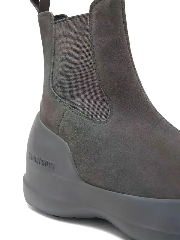 Moon Boot Luna Logo-print Boots - Grey