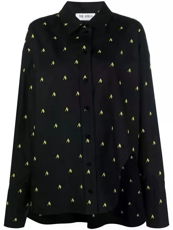 Attico Diana Oversized Logo-print Shirt