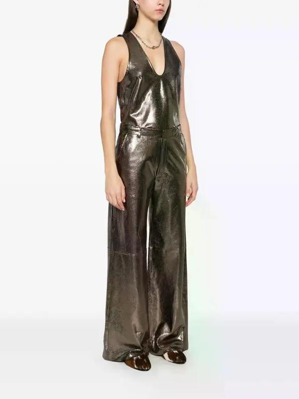 FORTE_FORTE Textured Leather Trousers