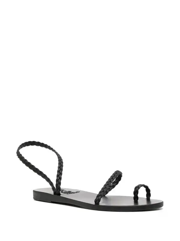 ANCIENT GREEK SANDALS Eleftheria Open-toe Sandals - Black
