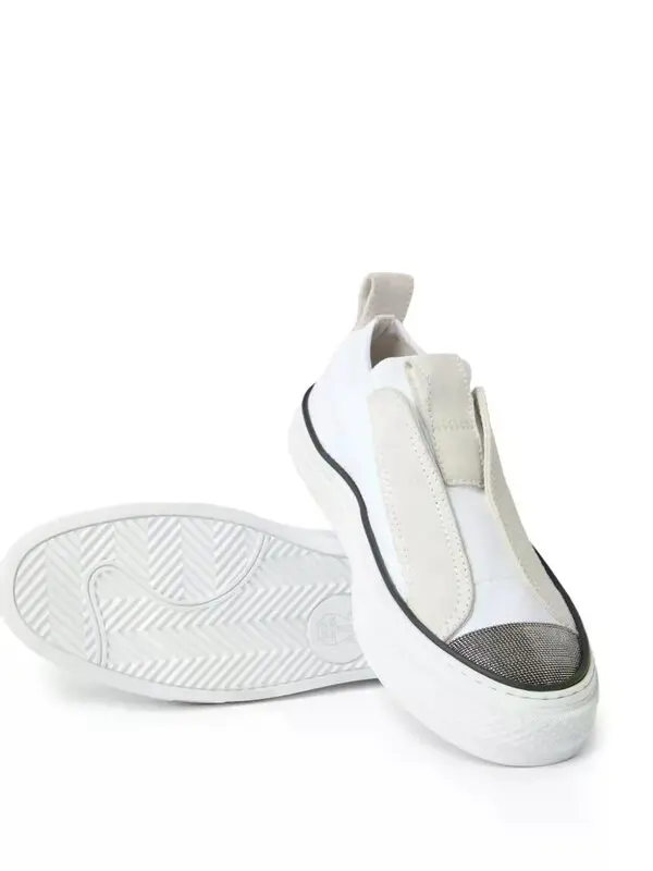 Brunello Cucinelli Monili Embellished Slip-on Sneakers