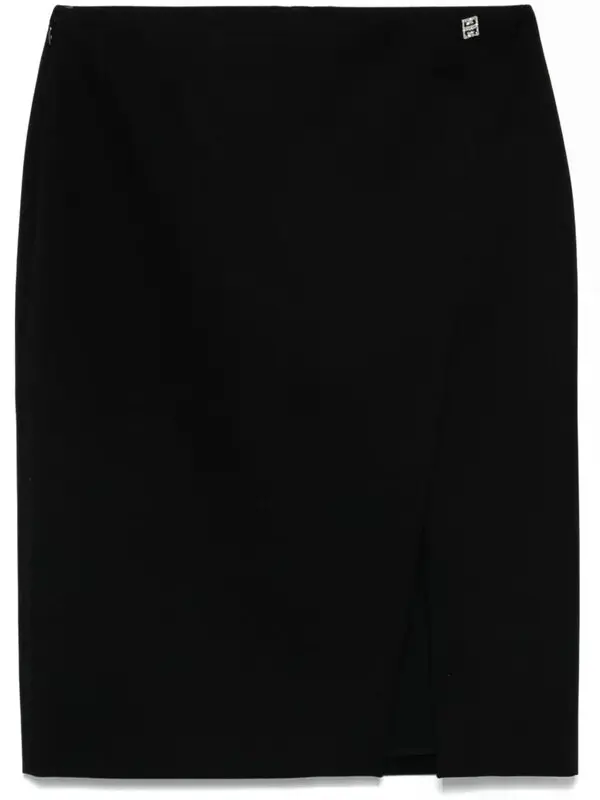 Givenchy 4g Liquid-detail Wool Skirt
