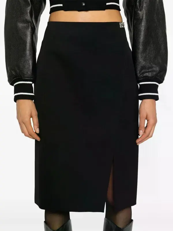 Givenchy 4g Liquid-detail Wool Skirt
