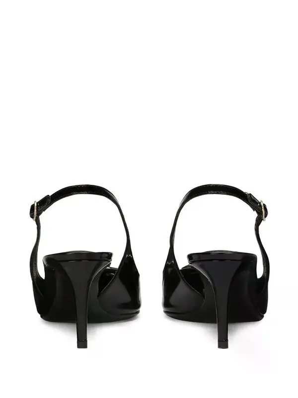 Dolce & Gabbana 60mm Logo-plaque Slingback Pumps - Black