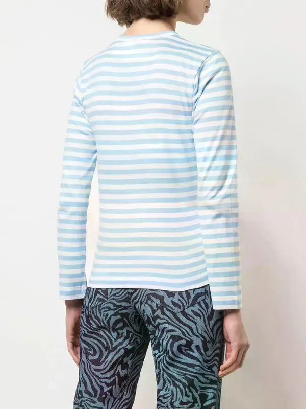 Play Comme Des Garcon Striped Long Sleeve Top