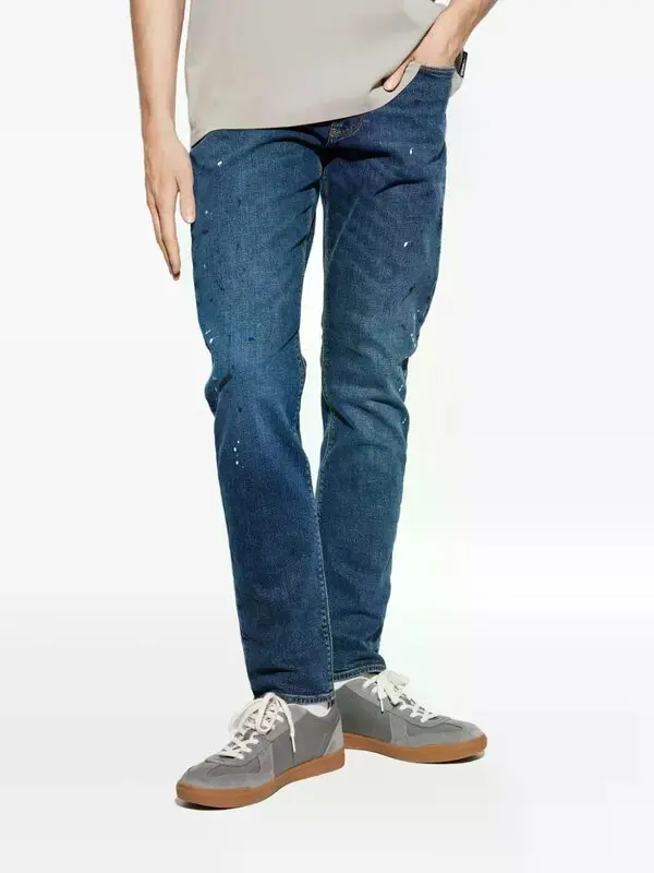 Emporio Armani Paint Splatter-print Jeans