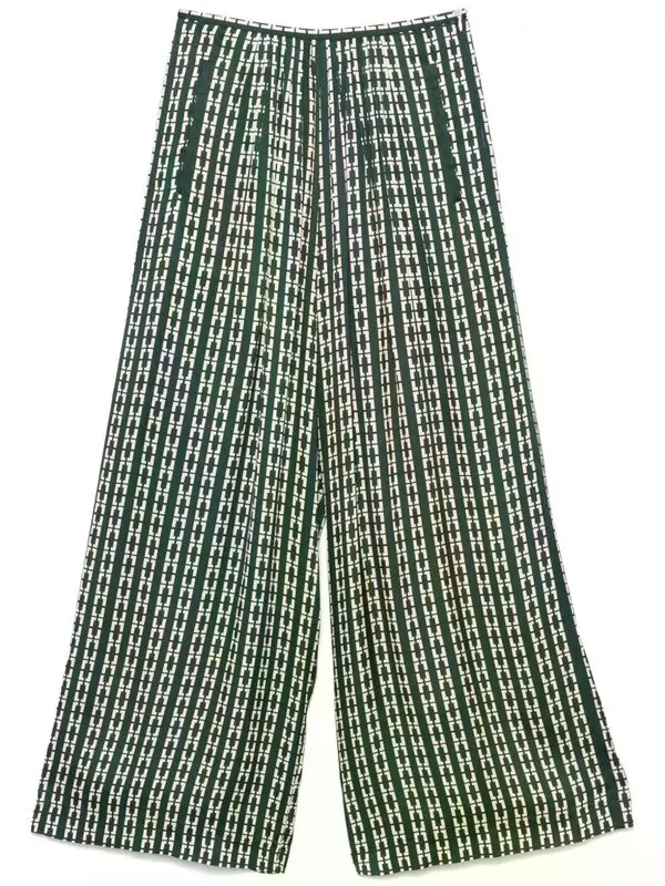 FORTE_FORTE Geometric-print Trousers