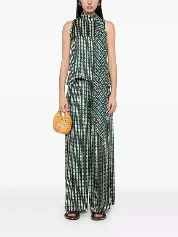 FORTE_FORTE Geometric-print Trousers