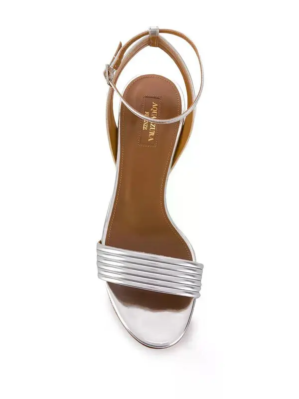 AQUAZZURA Sundance 50mm Metallic Sandals - Silver