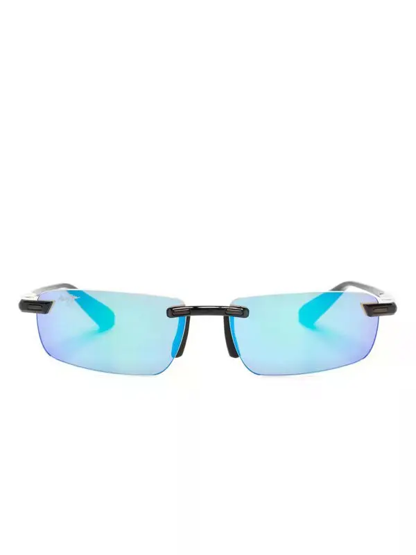 Maui Jim Polarized Rectangle-frame Sunglasses - Black