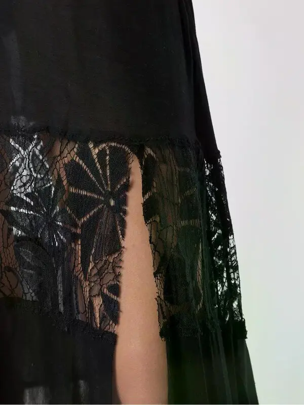 AMIR SLAMA Lace Panels Maxi Skirt