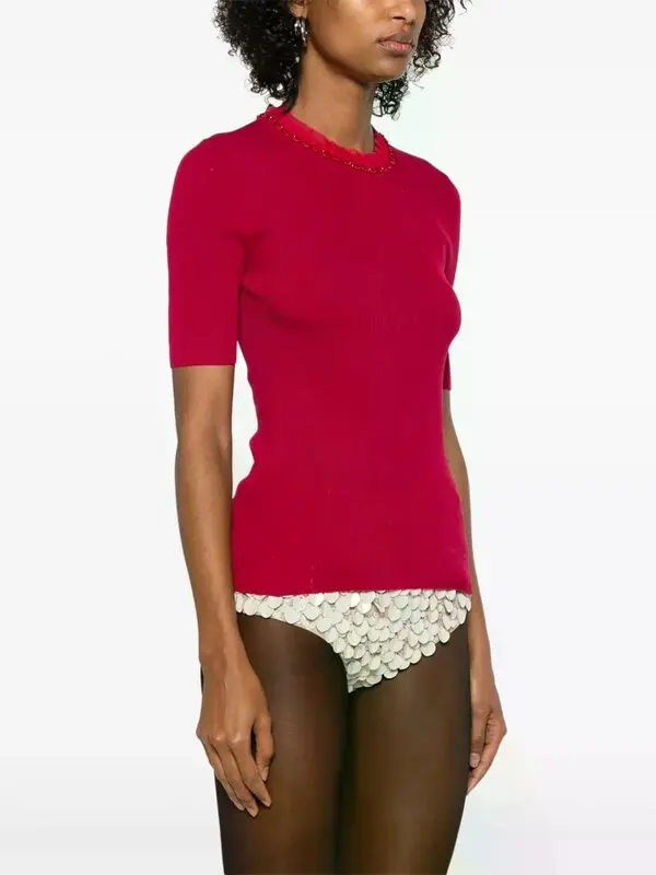 P.a.r.o.s.h Bead-embellished T-shirt