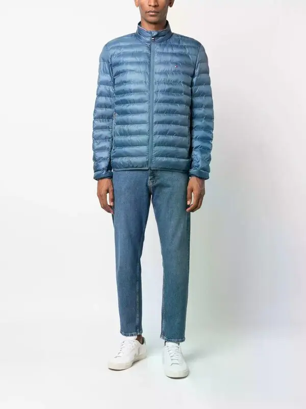 Tommy Hilfiger Padded Zip-up Puffer Jacket With Logo Patch