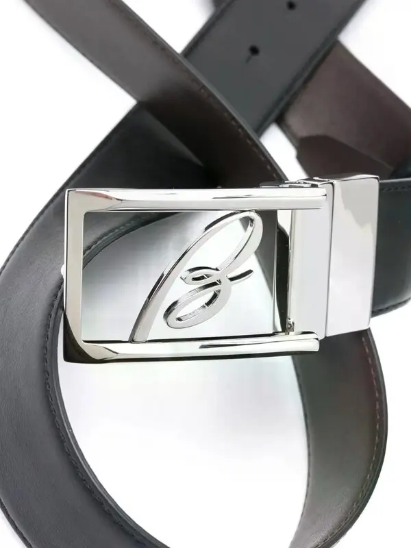 Brioni Logo-buckle Reversible Belt