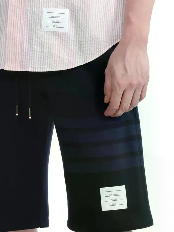 Thom Browne 4-bar Loopback Track Shorts - Blue