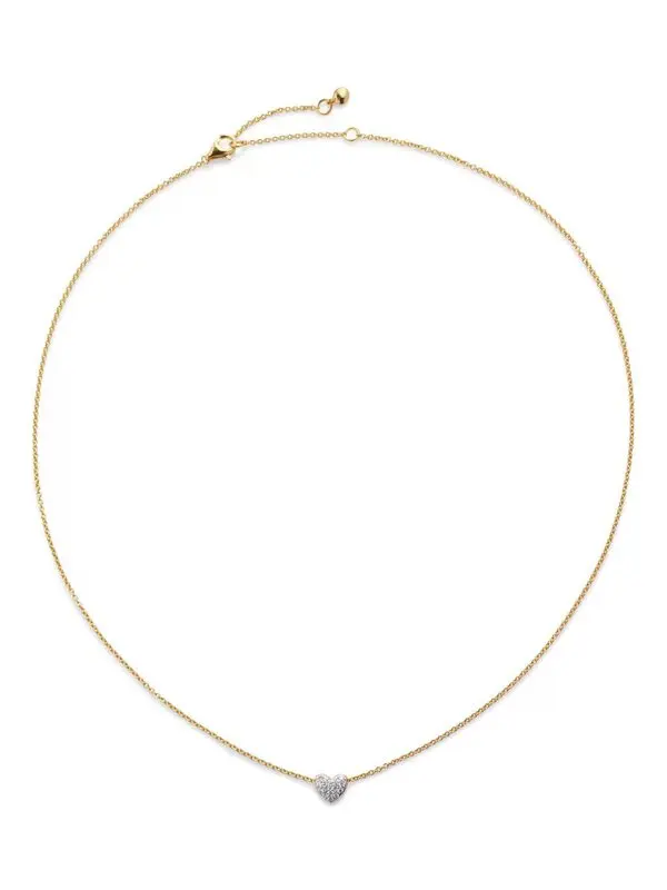 Monica Vinader 18kt Yellow Vermeil Heart Diamond Necklace - Gold