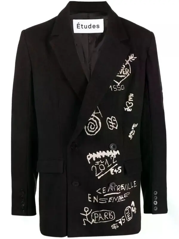 Études Studio Verneuil Embroidered-motif Blazer