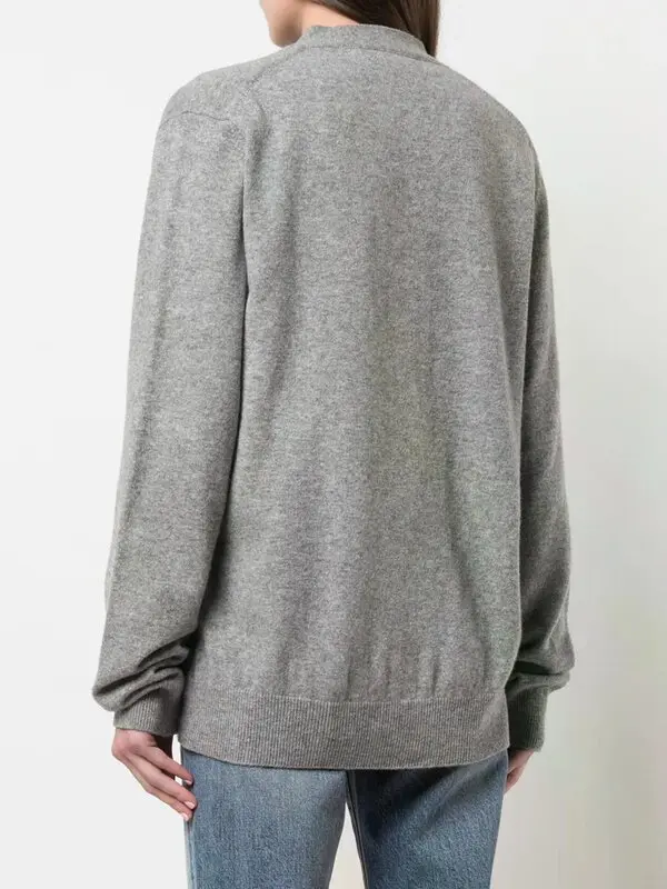Play Comme Des Garcon Double Heart-patch Knit Cardigan