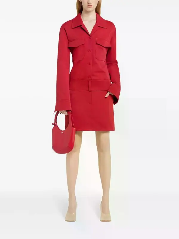 COURREGES Belted Mini Skirt - Red