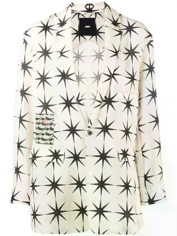 JNBY Printed Linen Blazer - Brown