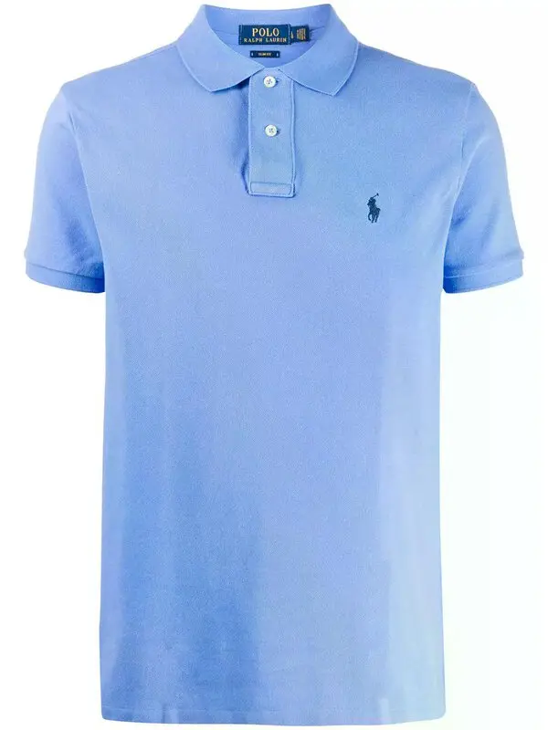 Polo Ralph Lauren Embroidered Logo Short Sleeve Polo Shirt - Blue