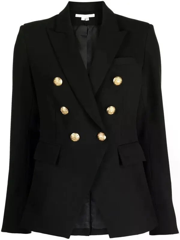 Veronica Beard Double-breasted Blazer With Golden Buttons