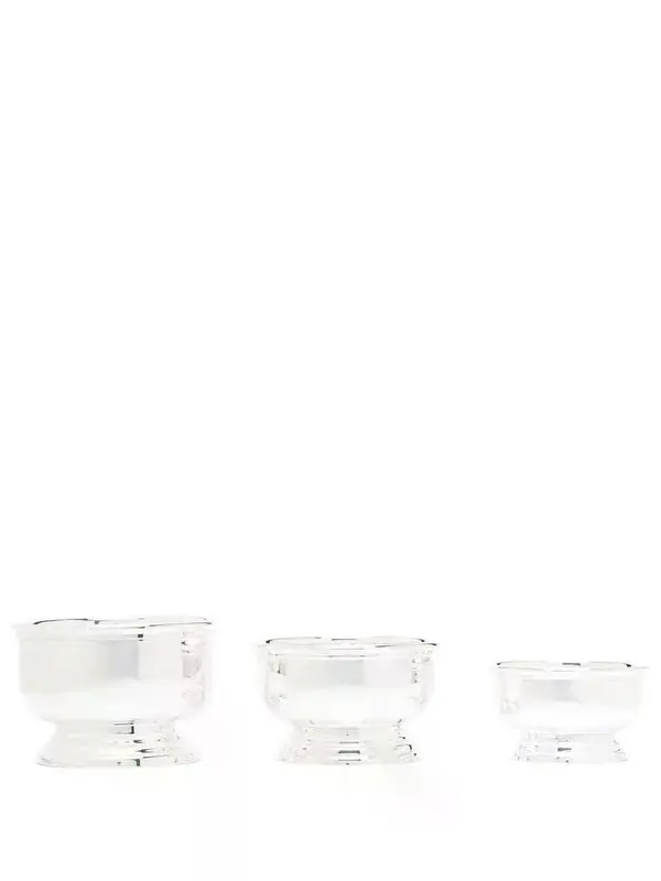 Ralph Lauren Set Of 3 Steel Nut Bowls - Silver