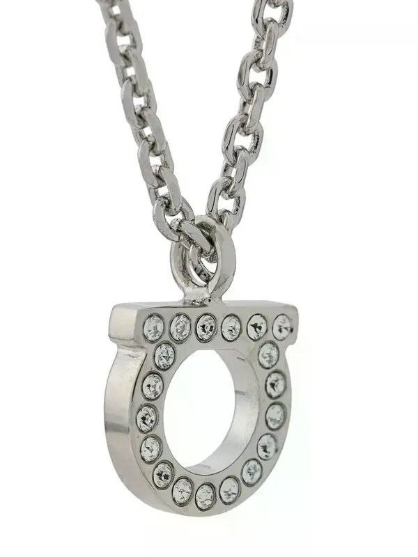 FERRAGAMO Gancini Crystal Necklace