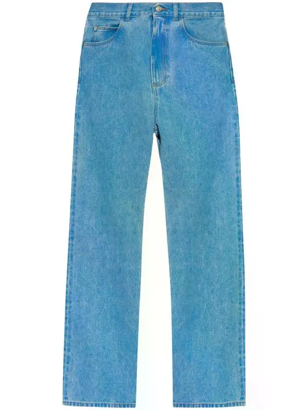 Marni Logo-patch Wide-leg Jeans