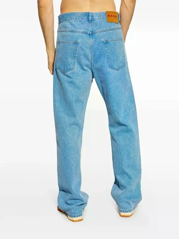 Marni Logo-patch Wide-leg Jeans