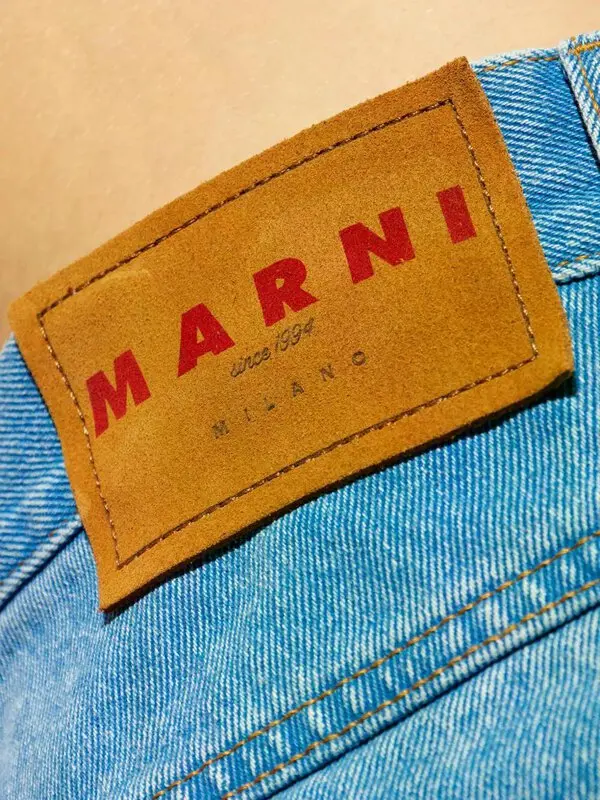 Marni Logo-patch Wide-leg Jeans