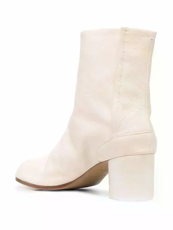 MAISON MARGIELA Tabi 60mm Leather Ankle Boots - White