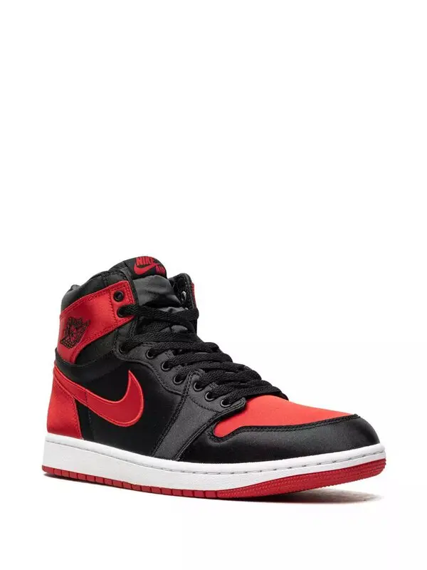 JORDAN Air 1 Satin High-top Sneakers - Black