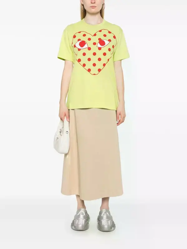 Play Comme Des Garcon Logo-print T-shirt - Green