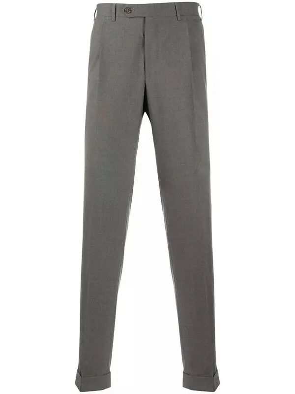 Canali Straight-fit Tailored Trousers - Grey