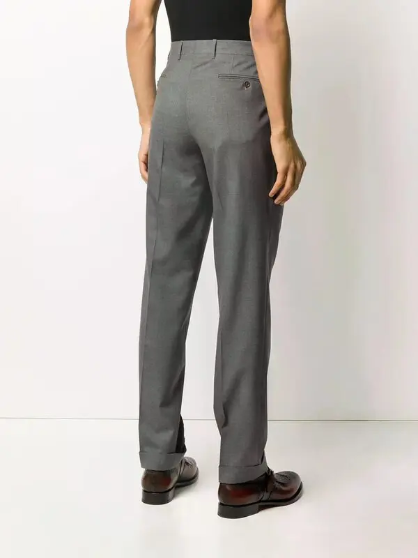 Canali Straight-fit Tailored Trousers - Grey