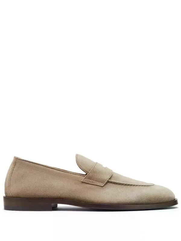 Brunello Cucinelli Suede Penny Loafers