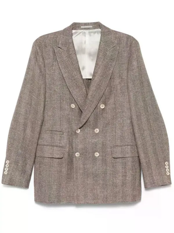 Brunello Cucinelli Double-breasted Blazer - Brown