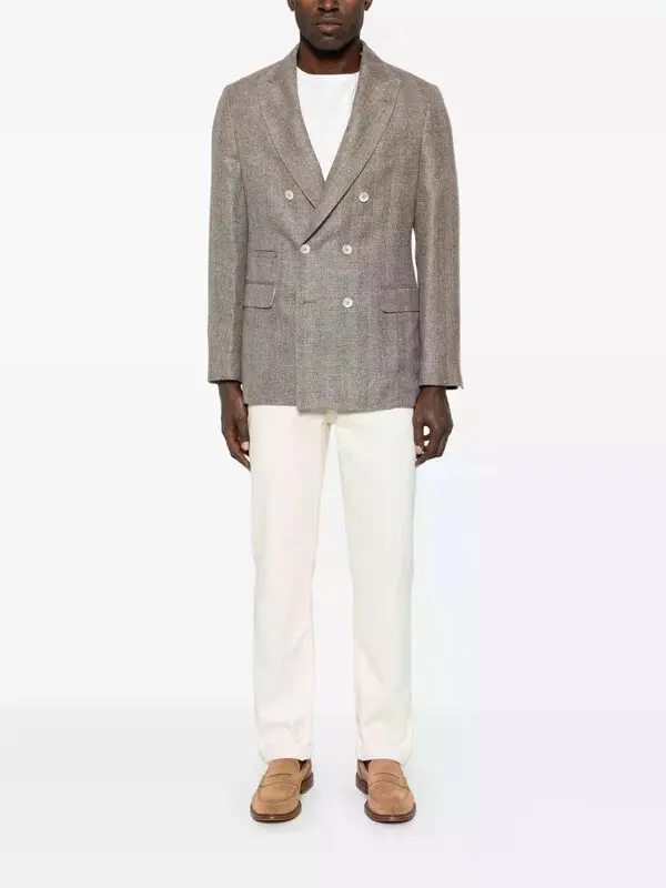 Brunello Cucinelli Double-breasted Blazer - Brown