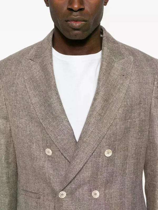 Brunello Cucinelli Double-breasted Blazer - Brown