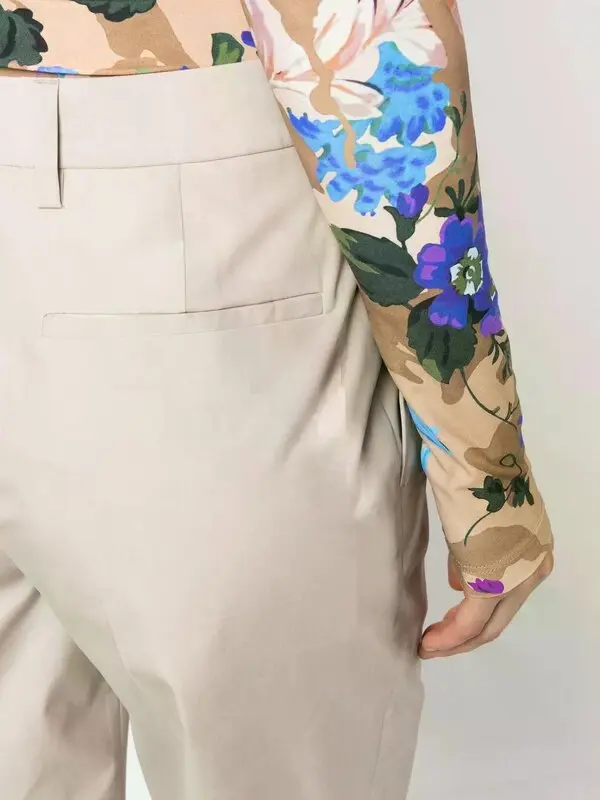 Prada Cropped Tailored Trousers - Neutrals