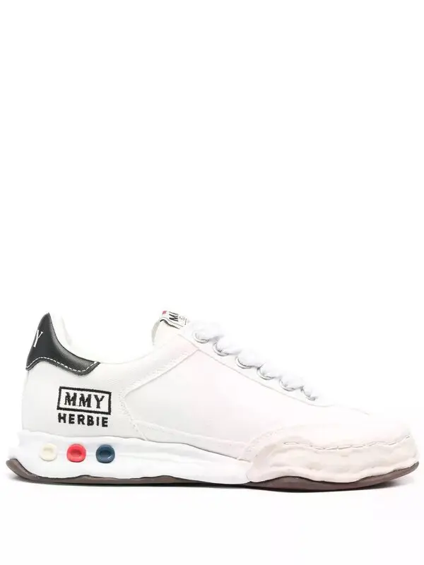 Mihara Yasuhiro Logo-print Leather Sneakers - White